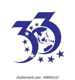 Thirty Three Logo Vector Stock Vector (Royalty Free) 458965117 ...