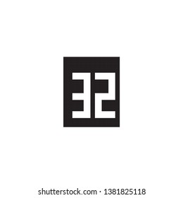 Thirtytwo Pixel Numbers On White Background Stock Vector (Royalty Free ...