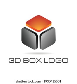 This 3d Box Logo Design Stock Vector (Royalty Free) 1930415501