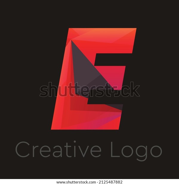 This Abstract Colorful Letter E Vector Stock Vector (Royalty Free ...