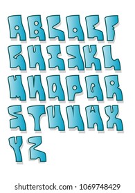 This Alphabet Freaky Letters Stock Vector (Royalty Free) 1069748429 ...