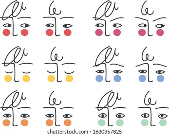 This Artwork Expresses Emotions Colors Lines Stock Vector (Royalty Free ...