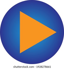 This Beautiful Orange Colored Play Button Stock Vector (Royalty Free ...