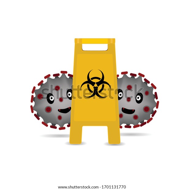 This Biohazard Floor Stand Warning Sign Stock Vector (Royalty Free ...