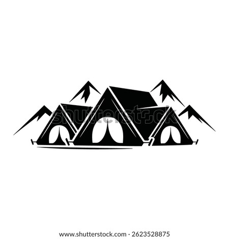 Black And White Camping Clipart | Free download on ClipArtMag