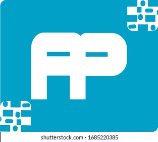 This Blue Background White Letter Logo Stock Vector (Royalty Free ...