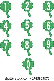This Clover Illustration Number Tags Stock Vector (Royalty Free ...