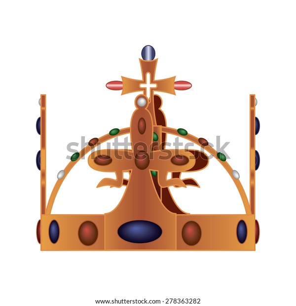 This Cmyk This Simplified Representation Crown Stock Vector (Royalty ...
