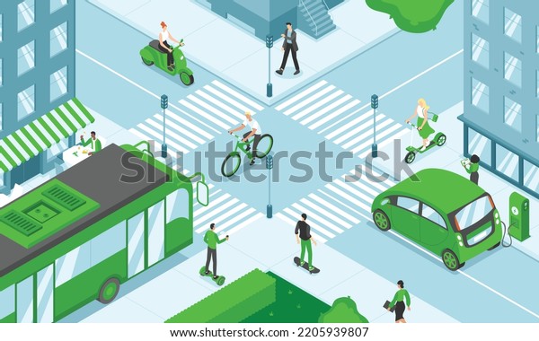 This Colorful Isometric Illustration Depicts Modern Stock Vector ... This Colorful Isometric Illustration Depicts Modern Stock Vector ...