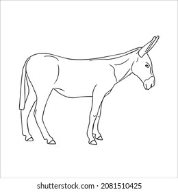 1,439 Donkey line art Images, Stock Photos & Vectors | Shutterstock