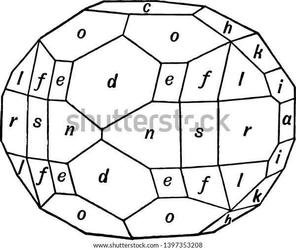 This Diagram Represents Hypersthene Vintage Line Stock Vector (Royalty ...