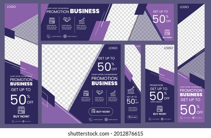 This Elegant Banner Collection Ad Banner Stock Vector (Royalty Free ...