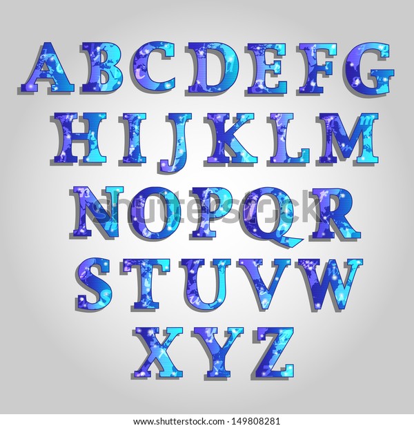 This English Alphabet Image World Map Stock Vector (Royalty Free) 149808281