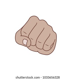 This Fist Front View Stock Vector (Royalty Free) 1033656328 | Shutterstock