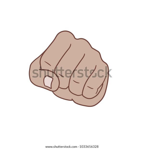 This Fist Front View Stock Vector (Royalty Free) 1033656328 | Shutterstock