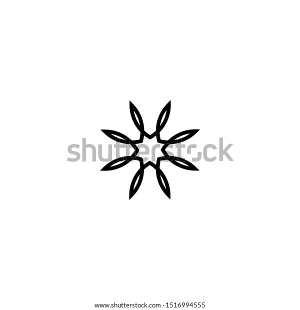 This Flower Shaped Symbol Stock Vector (Royalty Free) 1516994555 ...