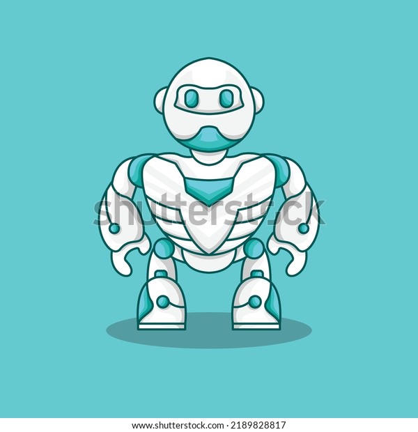 This Futuristic Knight Humanoid Robot Mascot Stock Vector (Royalty Free ...