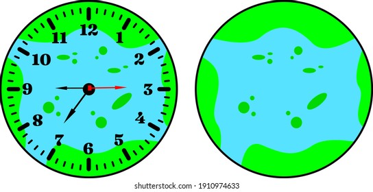 This Graphic Design Illustration Clock On Stock Vector (Royalty Free ...