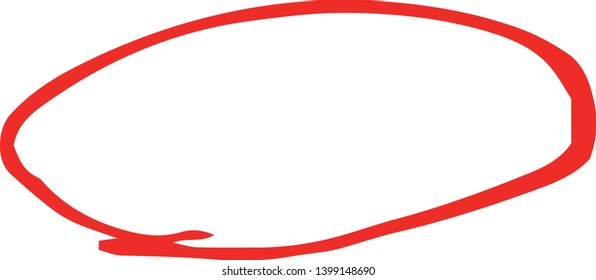 This Handdrawn Illustration Long Circle Stock Vector (Royalty Free ...