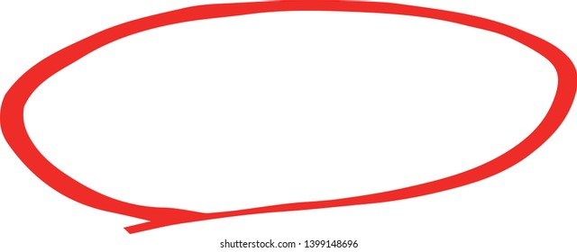 This Handdrawn Illustration Long Circle Stock Vector (Royalty Free ...