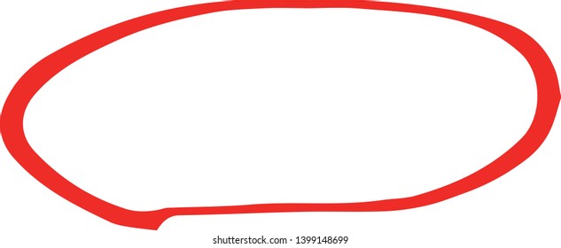 This Handdrawn Illustration Long Circle Stock Vector (Royalty Free ...