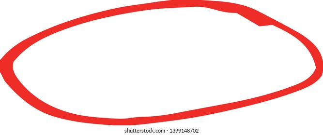 This Handdrawn Illustration Long Circle Stock Vector (Royalty Free ...