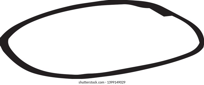 This Handdrawn Illustration Long Circle Stock Vector (Royalty Free ...