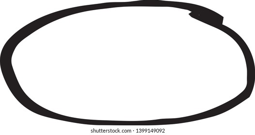 This Handdrawn Illustration Long Circle Stock Vector (Royalty Free ...
