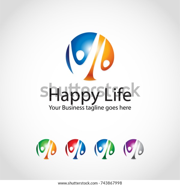 This is a Happy life logo used for many purposes.