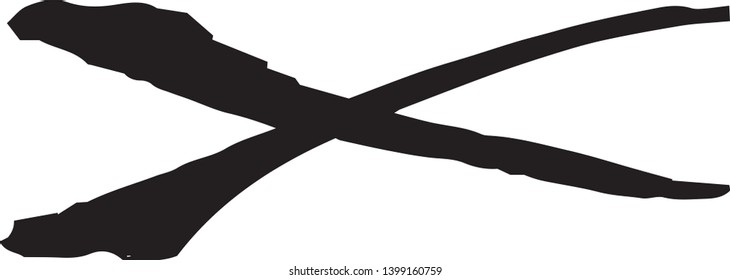 This Horizontal Cross Mark Illustration Stock Vector (Royalty Free ...