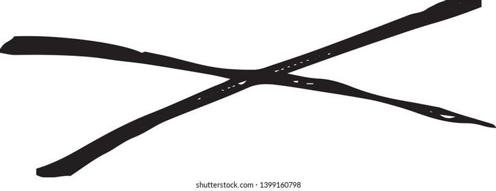 This Horizontal Cross Mark Illustration Stock Vector (Royalty Free ...