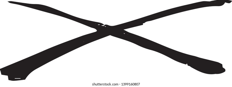 This Horizontal Cross Mark Illustration Stock Vector (Royalty Free ...