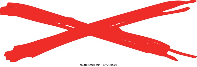 This Horizontal Cross Mark Illustration Stock Vector (Royalty Free ...