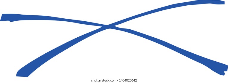 This Horizontal Cross Mark Illustration Stock Vector (Royalty Free ...