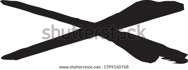 This Horizontal Cross Mark Illustration Stock Vector (Royalty Free ...