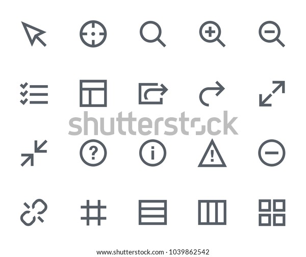 This Icon Set Bold Outline Style Stock Vector (Royalty Free) 1039862542 ...