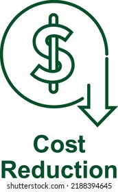This Icon Symbol Represent Cost Reduction Stock Vector (Royalty Free ...