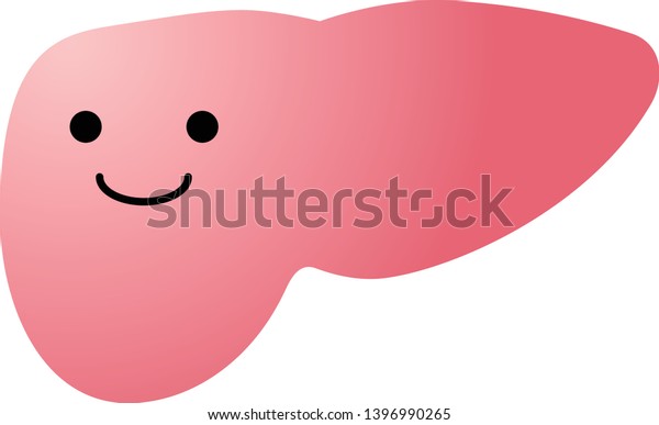 This Illustration Cute Liver Stock Vector (Royalty Free) 1396990265 ...