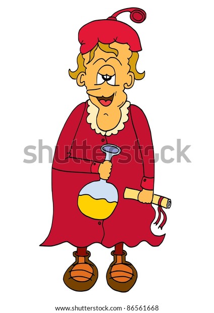 This Illustration Depicts Comic Alchemist Stock Vector (Royalty Free ...