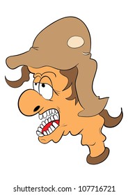 This Illustration Depicts Comic Angry Head Stock Vector (Royalty Free ...