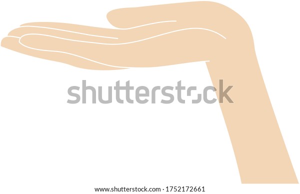 This Illustration Pose Representing Onehanded Acceptance Stock Vector ...