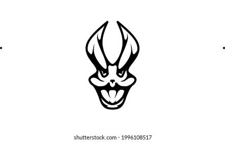 This Illustration Rats Head Sharp Fangs Stock Vector (Royalty Free ...