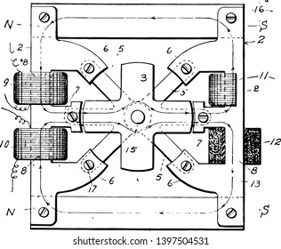This Illustration Represents Alternator Inductor Which Stock Vector ...