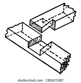 This Illustration Represents Halving Joint Which Stock Vector (Royalty ...