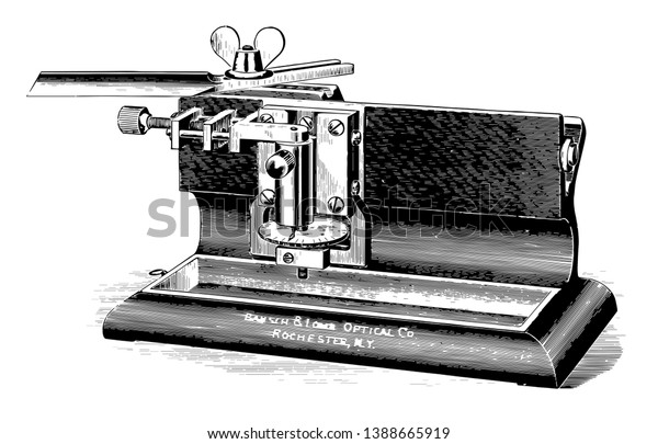 This Illustration Represents Sliding Microtome Which Stock Vector ...