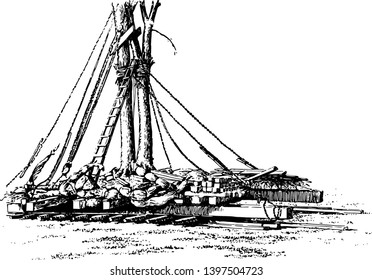 This Illustration Represents Tree Being Moved Stock Vector (Royalty ...