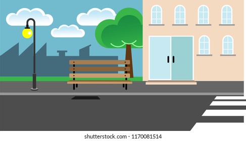 This Illustration Suburban Background Use Infographic Stock Vector ...
