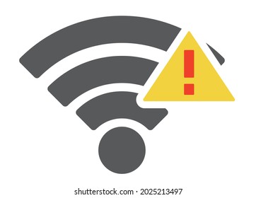 This Illustration Wifi Connection Error Stock Vector (Royalty Free ...