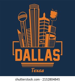 This Illustrations Landmark Dallas Fully Editable Stock Vector (Royalty ...