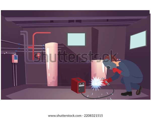 This Image Consist Welding Shop Welding Stock Vector (Royalty Free ...